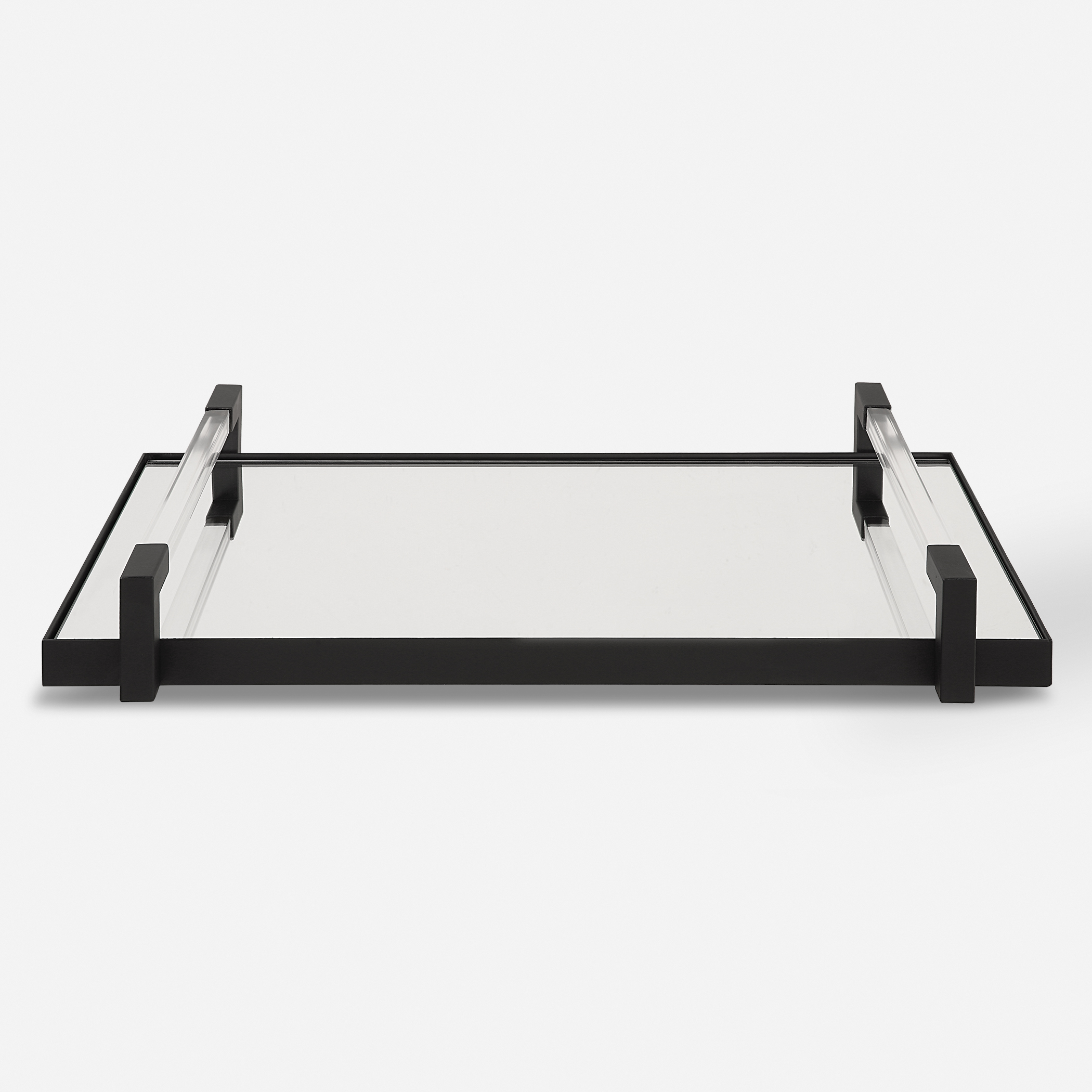 Deki Black Mirrored Tray by Uttermost Collection | Decorilla
